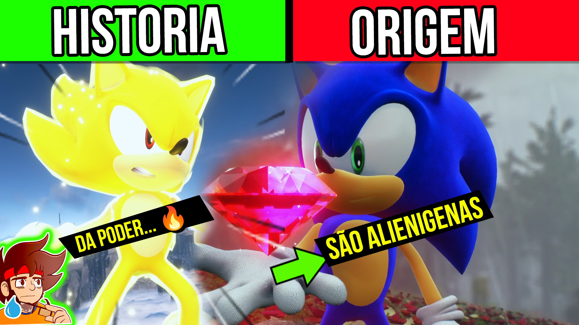 A TRISTE ORIGEM das ESMERALDAS do CAOS - Historia de Sonic Frontiers