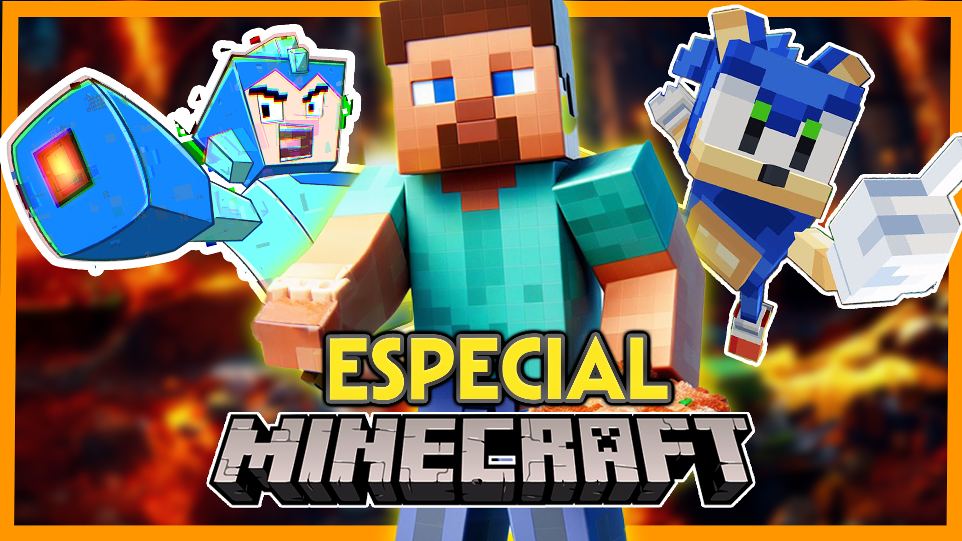Especial OS 5 MELHORES CROSSOVERS no MINECRAFT - Sonic Ben 10 Mega man X