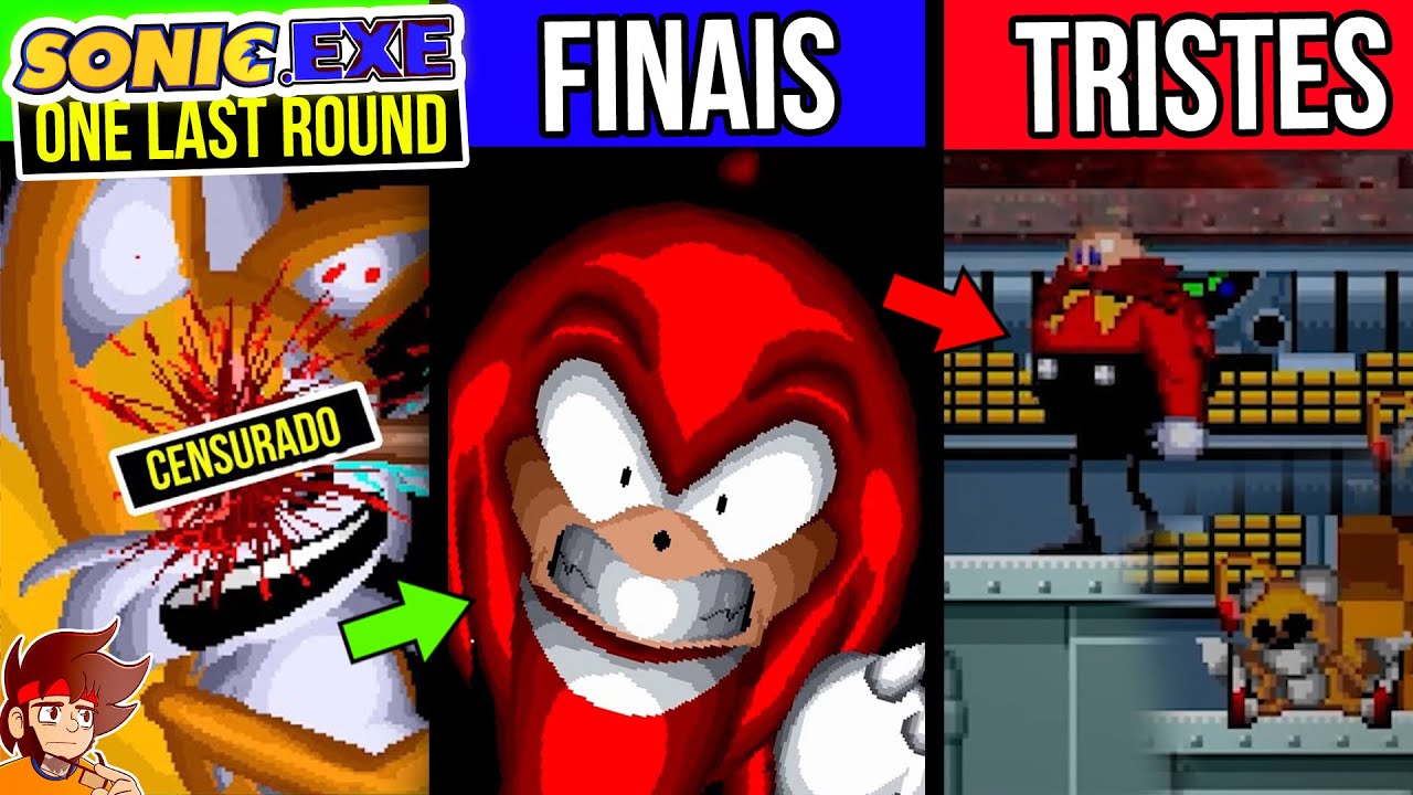 Sonic exe One Last Round | Todos os Finais Eggman Tails e Knuckles